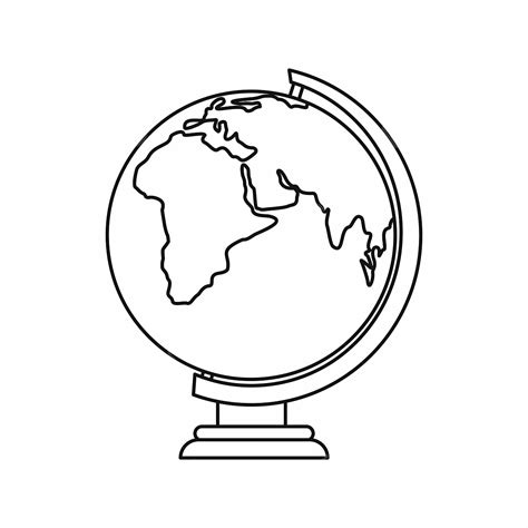 World Globe Clip Art Black And White