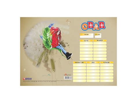 Orar Scolar Model Fetita Arhi Design