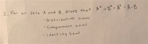 Solved Discrete Math For All Sets A And B Prove The