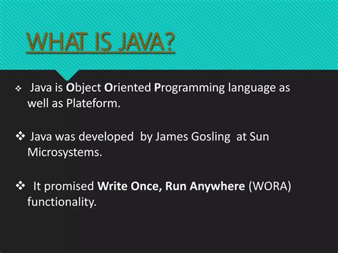 Introduction To Java Pptx