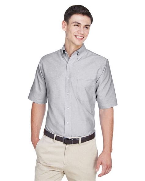 Ultraclub Mens Classic Wrinkle Resistant Short Sleeve Oxford
