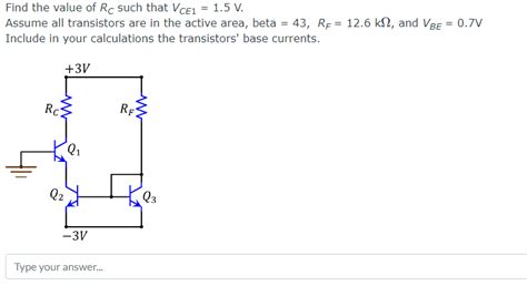 Solved Find The Value Of RC Such That VCE1 1 5 V Assume All Chegg Com