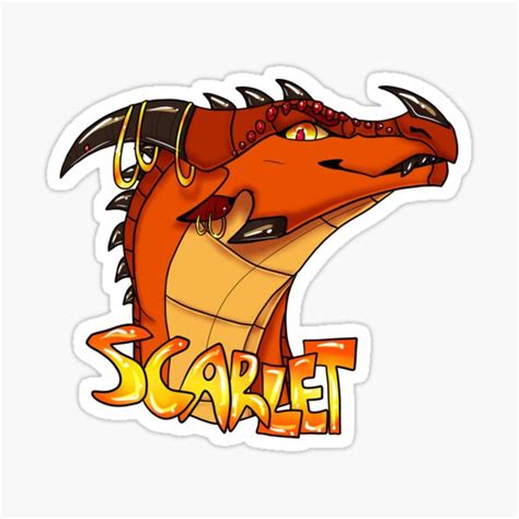 Queen Scarlet Sticker Wings Of Fire Sticker For Sale By Tigerli1y