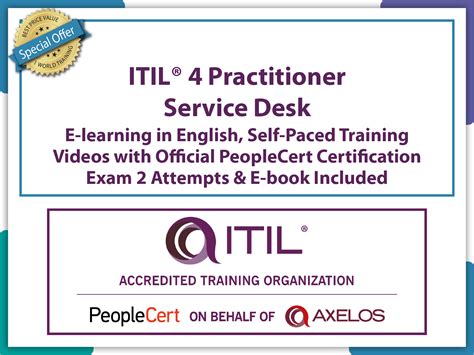 Itil® 4 Practitioner Service Desk E Learning In English Self Paced Training Videos With
