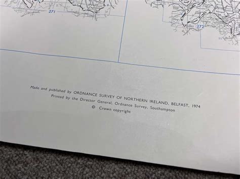 Vintage 1974 Ordnance Survey Map Of Fermanagh On The Square Emporium