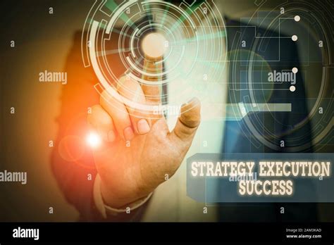 Text Sign Showing Strategy Execution Success Business Photo Text Putting Plan Or List And Start