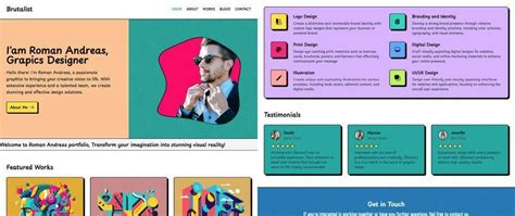 Free Neubrutalism Portfolio Tailwind Css Template DEV Community