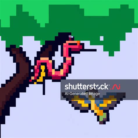 ภาพ Pixel Art Vectorstyle Image Python Tree ที่สร้างโดย Ai 2318961773 Shutterstock