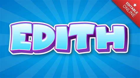 Edith Funny Cartoon Text Effect Generator