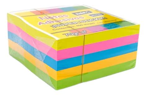 4 Block Nota Adhesiva Pot It 5 Colores 76x76 Mm C400h Cu Color Neon