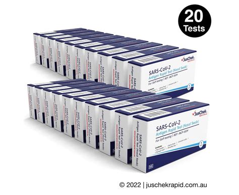 Juschek Covid 19 Rapid Antigen Test Rats Nasal Swab Box Of 20