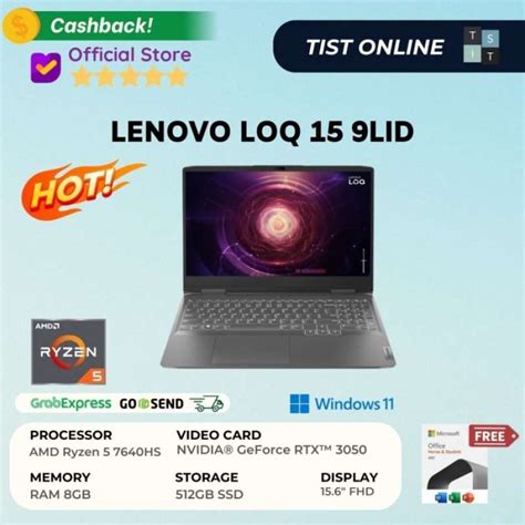 Promo Lenovo Loq Gaming Ryzen Hs Rtx Gb Gb Gb W Lid Diskon Di Seller