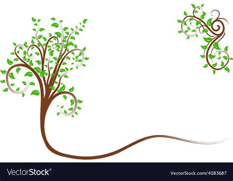 Swirl Tree Royalty Free Vector Image Vectorstock