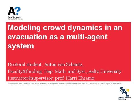 Modeling Crowd Dynamics In An Evacuation As A