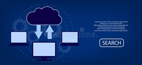 Cloud Computing Elements Concept Devices Connected To The Cloud With