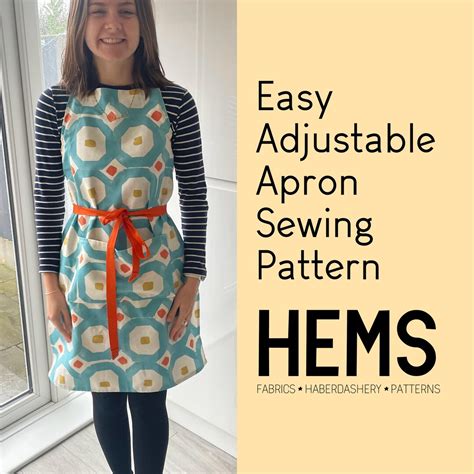 Easy Adjustable Apron Sewing Pattern Beginner Friendly Downloadable PDF Pattern Etsy