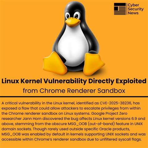 Linux Kernel Vulnerability Exploited By Chrome Renderer Cyber Security News ® Posted On The