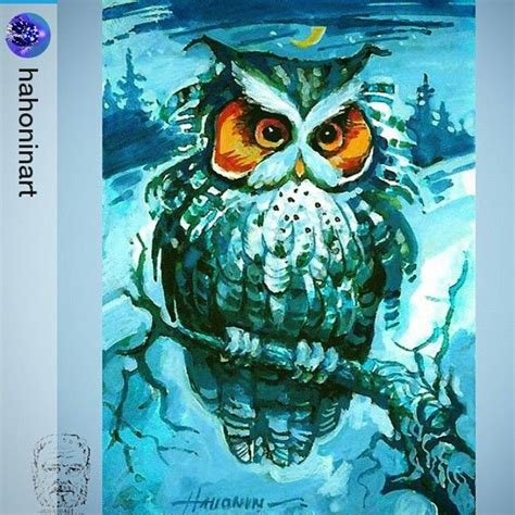 #Repost @hahoninart ・・・ " Безумно красивые рисунки! Совы просто ...