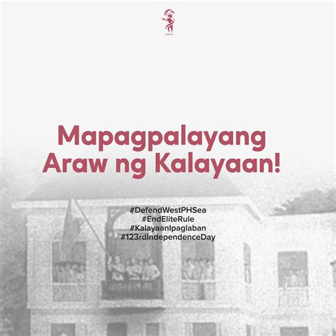 Statement Pahayag Para Sa Ika 123 Araw Ng Kalayaan Ng Pilipinas Asul