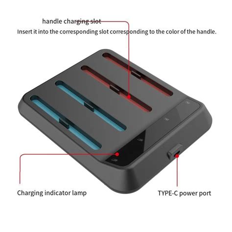 Controller Charger Dock For Switch With Led Indicators For Fast Charging £17 40 Picclick Uk