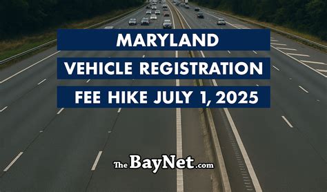 Maryland Drivers Hit With Another Fee Hike Registration Costs Climb