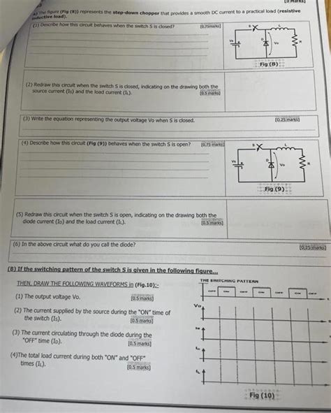 Solved B Ur The Switching Pattern Of The Switch S Is Given
