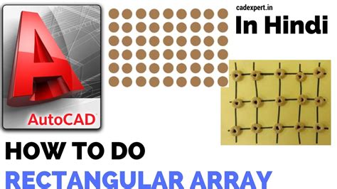 Autocad Tutorial In Hindi Rectangular Array Youtube