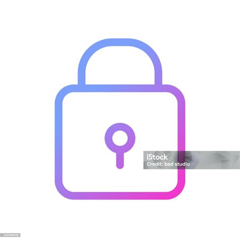 자물쇠 픽셀 완벽한 그라디언트 선형 Ui 아이콘 0명에 대한 스톡 벡터 아트 및 기타 이미지 0명 개념 그라데이션