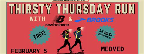 Thirsty Thursday Run W New Balance And Brooks Medved Medved Running