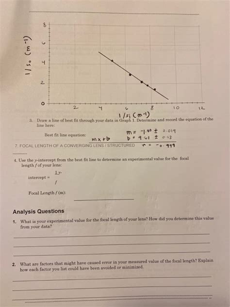 Solved Data Analysis Table 1 Object Distance And
