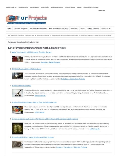 Advanced View Arduino Projects List Use Arduino For Projects Pdf Arduino Bipolar
