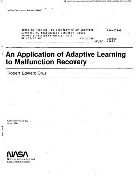 Pdf An Application Of Adaptive Learning To Malfunction Encoding