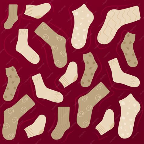 Premium Vector Collection Of Stylish Cotton And Woolen Socks With
