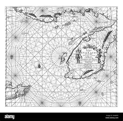 Cuba Map With Compass Cut Out Stock Images And Pictures Alamy
