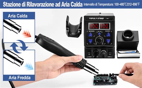 Yofuly 8786d Stazione Saldante 750w Stazione Saldatura Ad Aria Calda