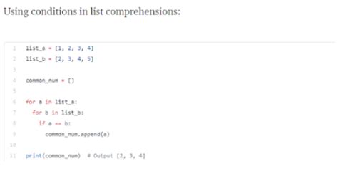 trouvez des numéros communs à partir de deux listes en utilisant la