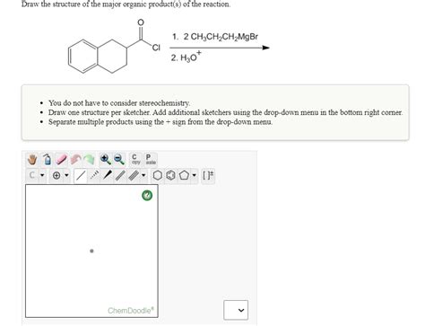 Solved Draw The Structure Of The Major Organic Product S Of