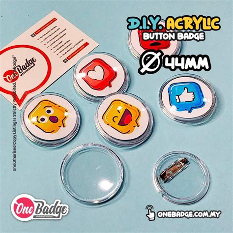 Acrylic Button Badge Archives Onebadge Malaysia