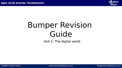 Wjec Gcse Digital Technology Bumper Revision Guide Sample