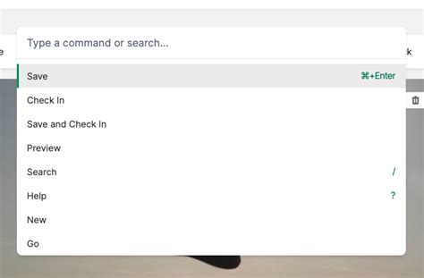 Command Menu Ceo Documentation