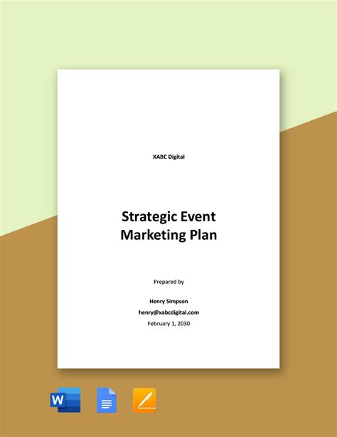 Event Marketing Plan Template Word