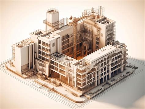 Premium Ai Image Model Of A Building With A Scaffolding