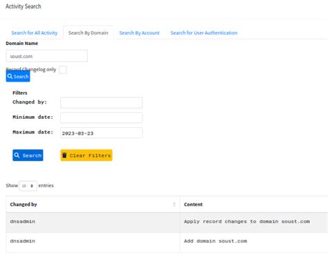 Activity Search Form Doesnt Execute Search Button Not Submitting · Issue 1480 · Powerdns