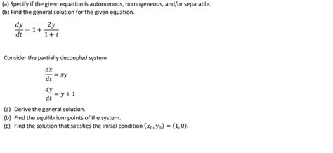 solved a specify if the given equation is autonomous