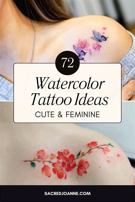 72 Cute And Feminine Watercolor Tattoo Ideas Youll Love 💖