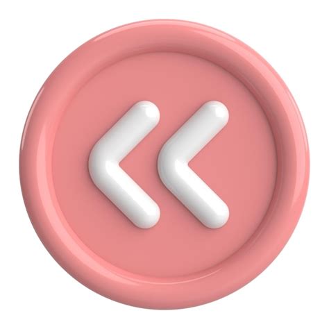Premium Photo Previous Button Back Button 3d Illustration