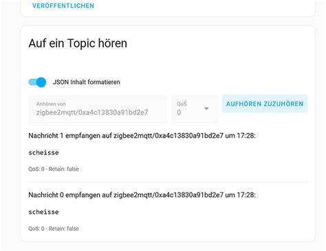 Zigbee2mqtt Configuration Topics Via Mqtt Not Sent Or Interpreted