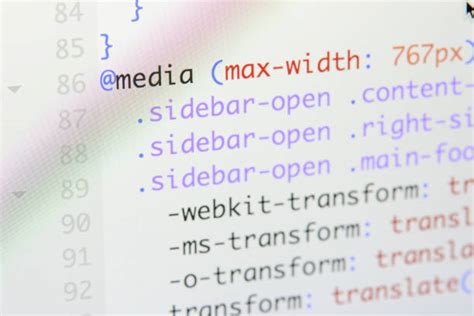Real Css Code Developing Screen Programing Workflow Abstract