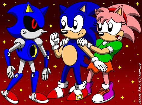 Sonic And Amy Meet Metal Sonic By Coolcsd1986 On Deviantart