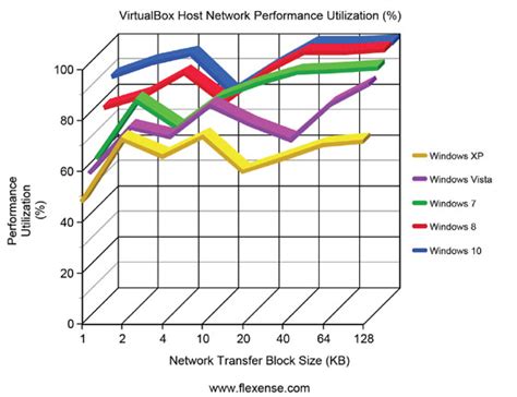 Flexense Data Management Software Virtualbox Network Performance Comparison